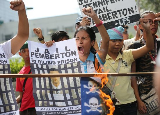 Filipino Students Shout Slogans Mock Us Editorial Stock Photo - Stock ...