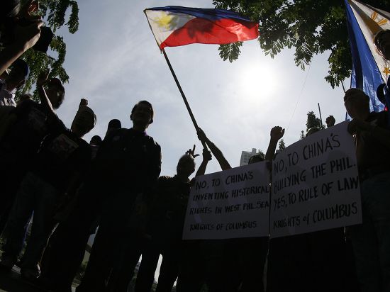 Filipinos Wave Flags During Prayer Rally Editorial Stock Photo - Stock ...