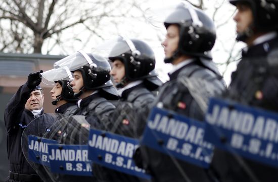 Romanian Riot Police Commander Check His Editorial Stock Photo - Stock ...