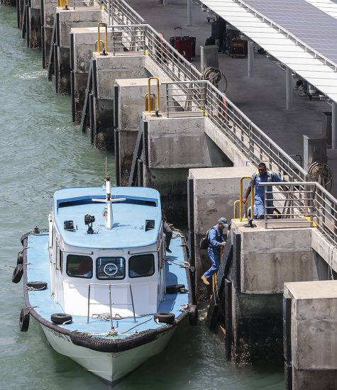 Crew Members Exit Boat Berthed Jetty Editorial Stock Photo - Stock ...