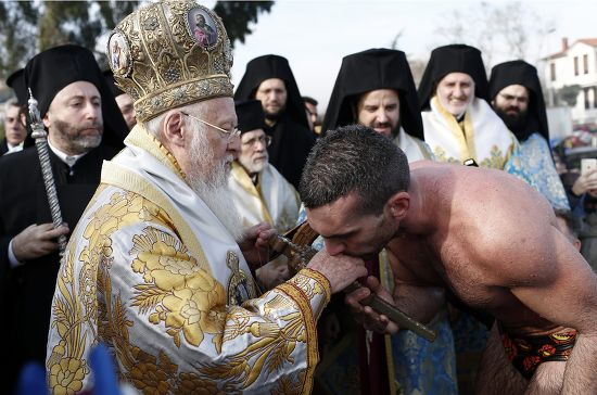 Greek Orthodox Nicolaos Solis Kisses Hand Editorial Stock Photo - Stock ...