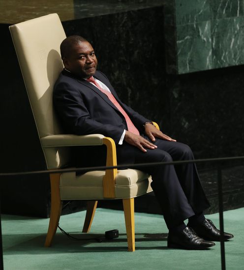 Mozambiques President Filipe Jacinto Nyusi Sits Editorial Stock Photo ...