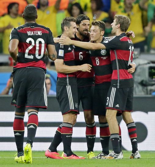 Germanys Players Celebrate Goal During Fifa Editorial Stock Photo ...