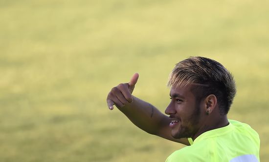 Brazil Player Neymar Gestures He Arrives Editorial Stock Photo - Stock ...