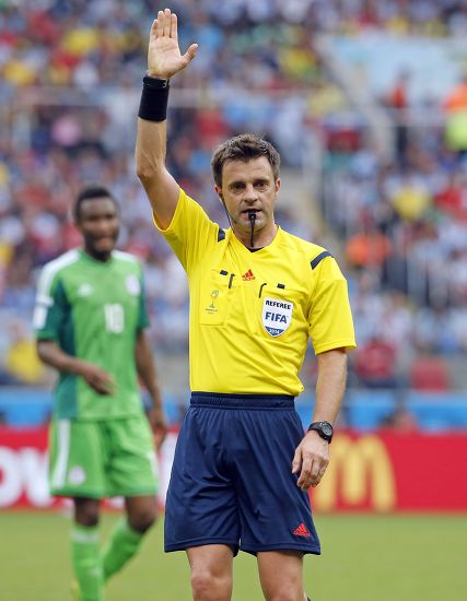 Italian Referee Nicola Rizzoli Gestures During Editorial Stock Photo ...
