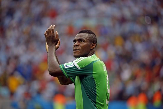 Nigerias Emmanuel Emenike Ackonwledges After Fifa Editorial Stock Photo ...