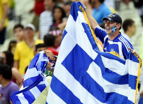 Greek Fans Cheer After Fifa World Editorial Stock Photo - Stock Image ...