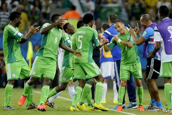 Peter Odemwingie 3rd R Nigeria Celebrates Editorial Stock Photo - Stock ...