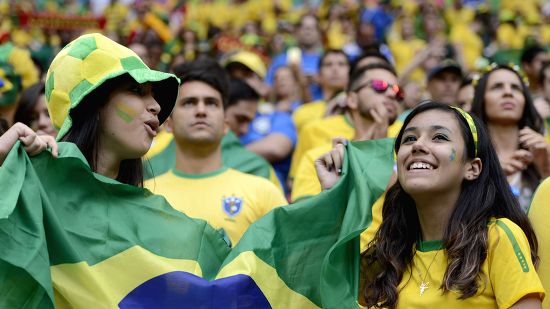 Supporters Brazil Cheer Prior Fifa World Editorial Stock Photo - Stock ...