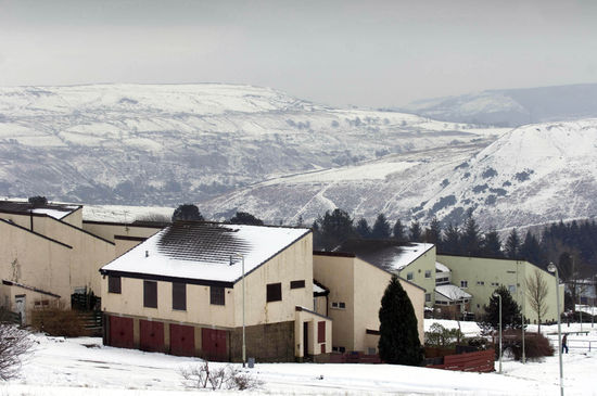 Notorious Penrhys Estate Snow Heart Welsh Editorial Stock Photo - Stock ...