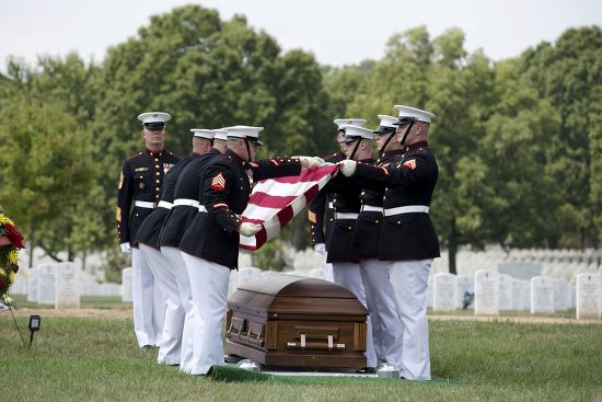 Casket Team Us Marine Corps Folds Editorial Stock Photo - Stock Image ...