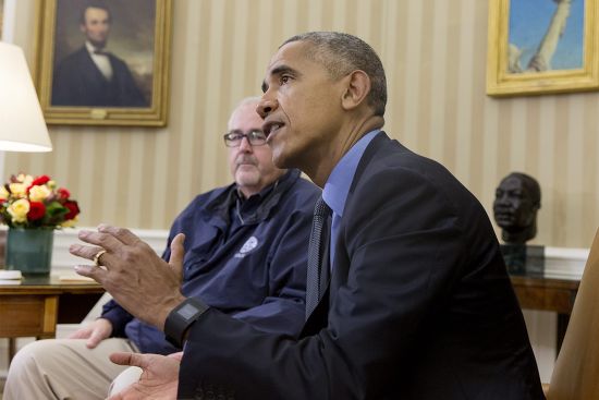 Us President Barack Obama Front Delivers Editorial Stock Photo - Stock ...