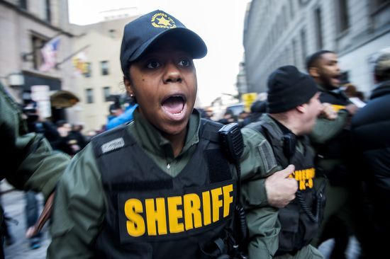 Baltimore City Sheriffs Push Through Crowd Editorial Stock Photo ...