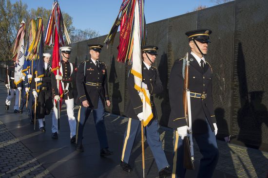United States Color Guard Attends Wreathlaying Editorial Stock Photo ...
