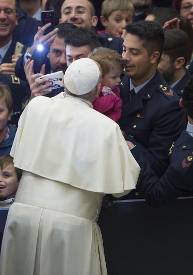 Pope Francis Back Camera Kisses Child Editorial Stock Photo - Stock ...