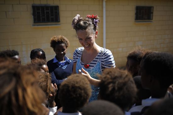 Clown Banana Annabel Morgan Interacts School Editorial Stock Photo ...