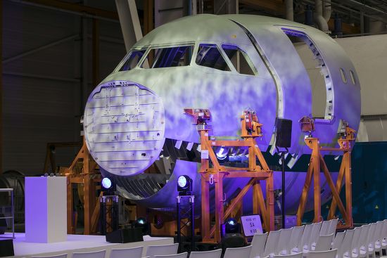 A350 Nose Assembly Line New Stelia Editorial Stock Photo - Stock Image ...