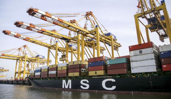 Container Ship Msc Santhya Moores Front Editorial Stock Photo - Stock ...