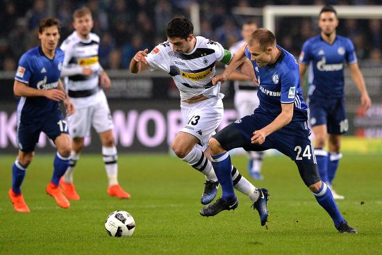 Moenchengladbachs Lars Stindl L Action Against Editorial Stock Photo ...