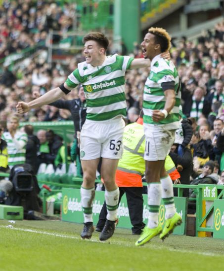 Scott Sinclair Celtic Celebrates Kieran Tierney Editorial Stock Photo ...