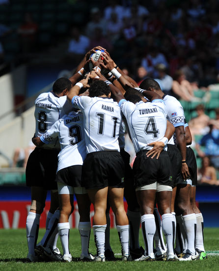 Fijian Players Form Huddle Before Kick Editorial Stock Photo - Stock ...