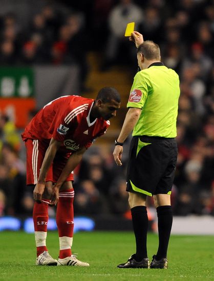 David Ngog Liverpool Shown Yellow Card Editorial Stock Photo - Stock ...