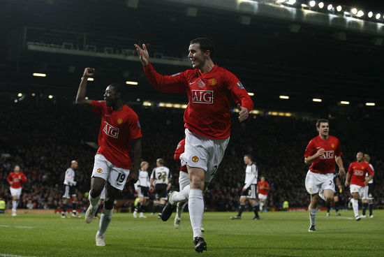 John Oshea Manchester United Celebrates Scoring Editorial Stock Photo ...