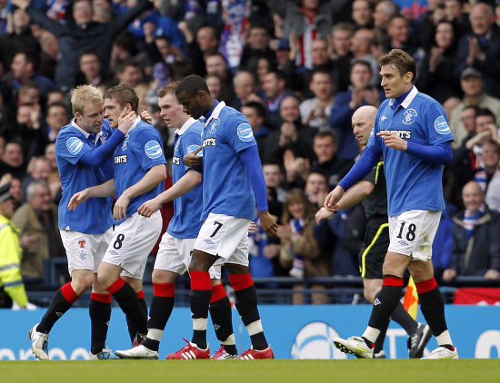 Steven Davis Rangers Celebrates Scoring Opening Editorial Stock Photo ...