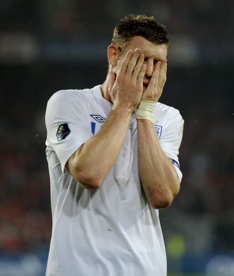 James Milner England Holds His Face Editorial Stock Photo - Stock Image ...