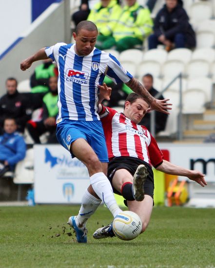 Steve Tully Exeter City Fouls Ashley Editorial Stock Photo - Stock ...