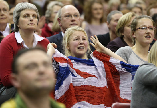 Emotional England Netball Fan Looks On Editorial Stock Photo - Stock ...