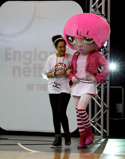 England Netball Mascots Introduced Crowd Half Editorial Stock Photo ...