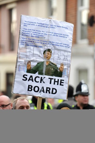 Portsmouth Fan Holds Sack Board Banner Editorial Stock Photo - Stock ...