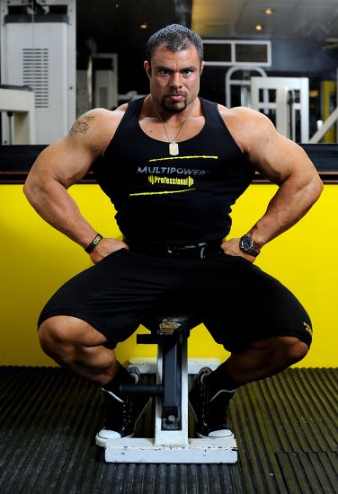 Bodybuilder Daniel Hill Poses After Demonstration Editorial Stock Photo ...