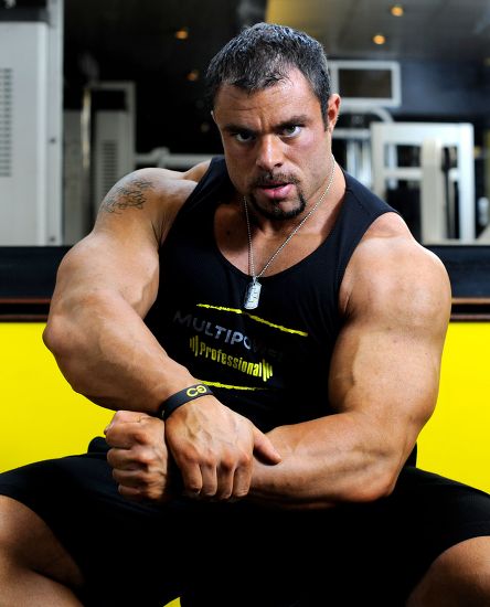 Bodybuilder Daniel Hill Poses After Demonstration Editorial Stock Photo ...
