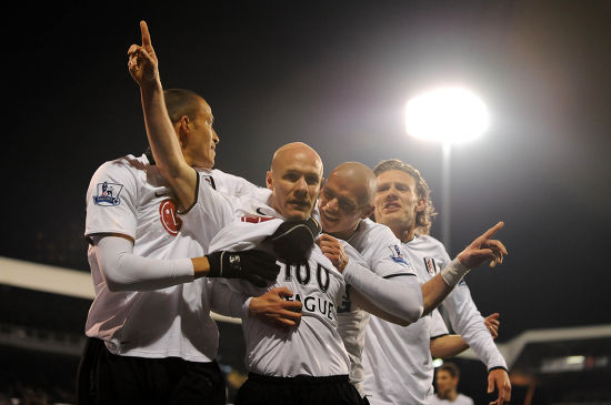 Andrew Johnson Fulham Celebrates Scoring Opening Editorial Stock Photo ...