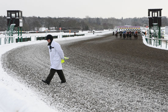 Snowbound Scene On All Weather Track Editorial Stock Photo - Stock ...