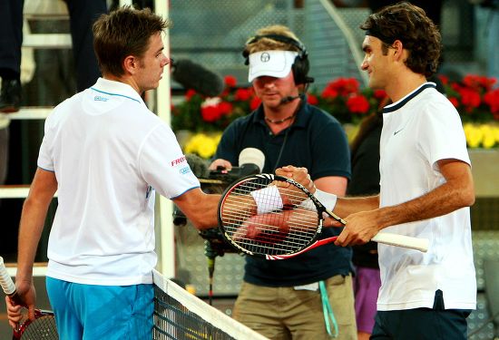 Roger Federer Switzerland Shakes Hands Stanislas Editorial Stock Photo ...
