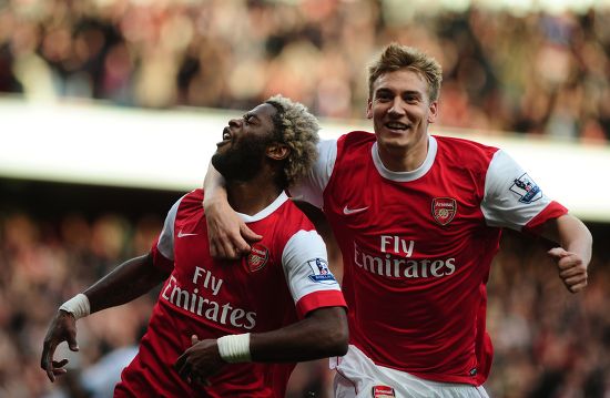 Alex Song Arsenal Celebrates Scoring Opening Editorial Stock Photo ...