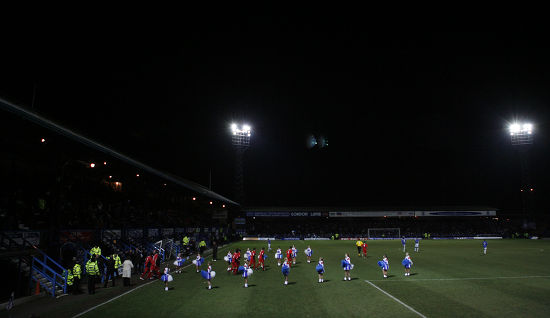 Teams Enter Pitch Saltergate Home Chesterfield Editorial Stock Photo ...