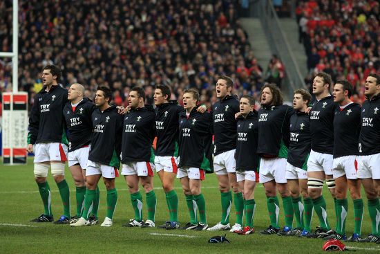 Wales Rugby Team Sing National Anthem Editorial Stock Photo - Stock ...