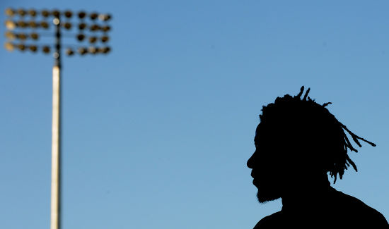Silhouette Benjani Manchester City United Kingdom Editorial Stock Photo ...