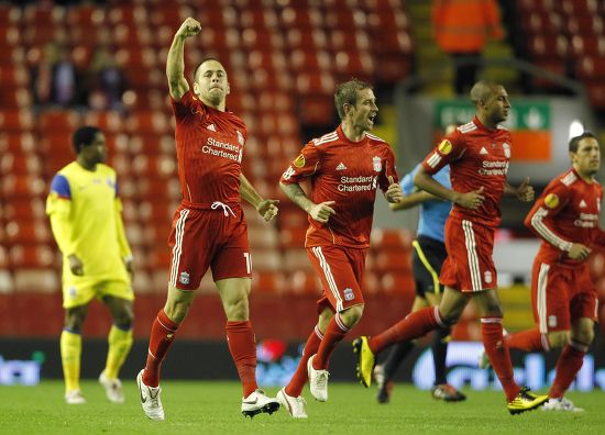 Joe Cole Liverpool Celebrates Scoring Opening Editorial Stock Photo ...