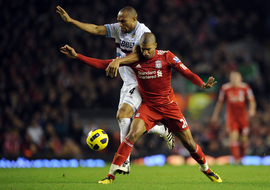 David Ngog Liverpool Danny Gabbidon West Editorial Stock Photo - Stock ...
