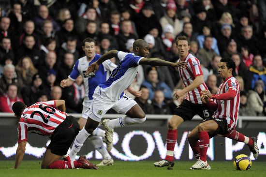 Anton Ferdinand Kieran Richardson Sunderland Tackle Editorial Stock ...