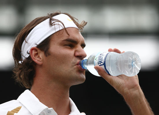 Roger Federer Switzerland Takes Drink Water Editorial Stock Photo ...