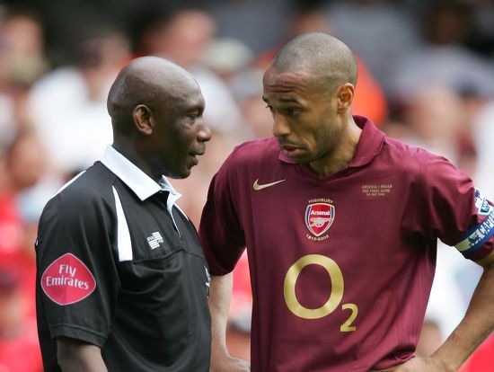 Thierry Henry Referee Uriah Rennie Have Editorial Stock Photo - Stock ...