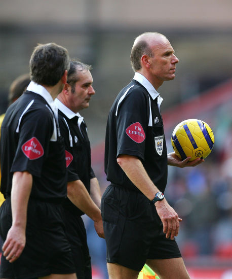 Referee Steve Bennett Walks Off His Editorial Stock Photo - Stock Image ...