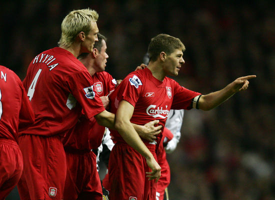 Liverpools Steven Gerrard Points Finger After Editorial Stock Photo ...