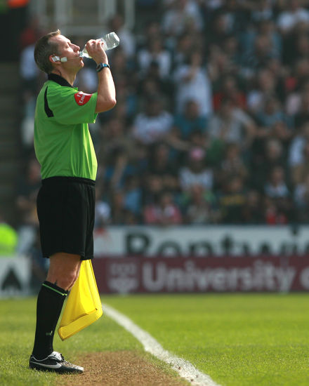 Assistant Referee Has Drink Editorial Stock Photo - Stock Image ...